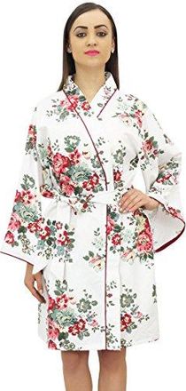 Bimba Floral Imprime Robe De Kimono A Manches Pleine avec Ceinture Coverup Wrap - 54