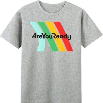 Generic ARC Raiders AreYouReady T-shirt 2025 Hot Game col rond à manches courtes en coton pour homme et femme, gris, M