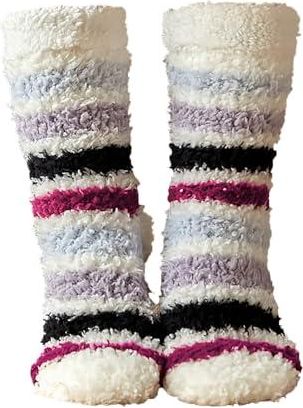 Generic Chaussettes dhiver chaudes et &eacute;paisses pour femme - Chaussettes de lit non pelucheuses pour femme et fille - Pour int&eacute;rieur et ext&eacute;rieur - Chaussures 