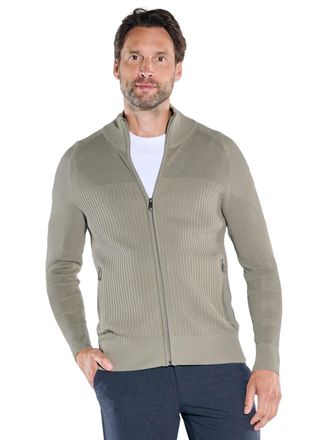 Engbers Herren Herren Strickjacke mit Strukturwechsel, Gruen, 39232, Gruen in Gr&ouml;&szlig;e XXL