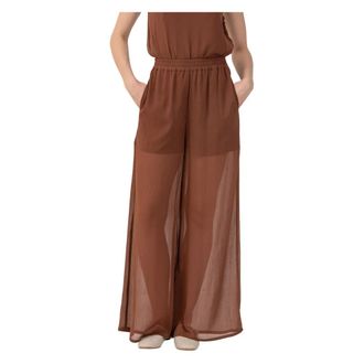 Kocca Femme, Pantalons, Brun, Taille: 44 FR Pantalon extra large effet transparence