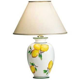 Kolarz Kolarz GIARDINO - Lifestyle Stoff Tapered Shade Tischleuchte Poliertes Gold, 1x E27