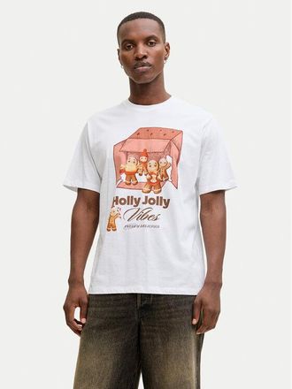 Jack & Jones Jack & Jones T-Shirt Holiday Cartoon 12287550 Wei&szlig; Relaxed Fit