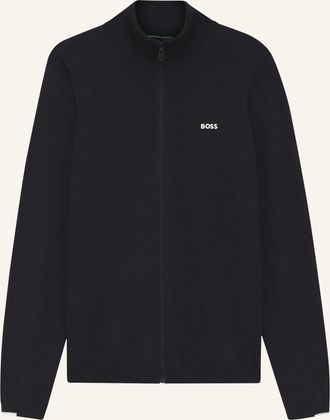 HUGO BOSS Strickjacke Kn_Ever-X Fz Regular Fit blau