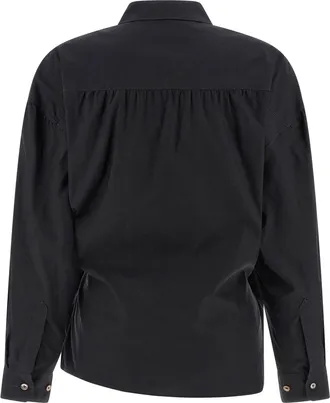 Christophe Lemaire Cotton-Silk Twisted Shirt - Black