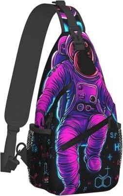 Generic Polyester Sacoche Port&eacute; &eacute;paule Art des formules chimiques spatiales et des astronautes Sacs &agrave; Bandouli&egrave;re R&eacute;glable Sac DEpaule pour Cyclisme Randonn&eacute;e