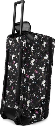 Normani Leichte robuste Sport und Reisetasche 80-120 Liter - Trolley wasserabweisend reißfest leicht zu reinigen - 2 Rollen verstärkter Boden Farbe Schwarz/Ei