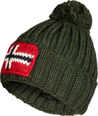 Napapijri Herren Pudelmütze grün Mikrofaser