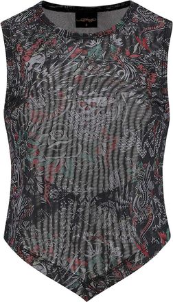 Ed Hardy Bluse Dragon Repeat