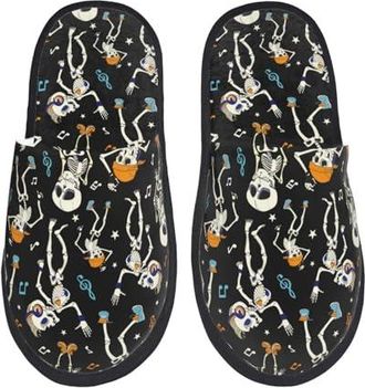Generic Hiver Pantoufles Squelette Dansant, Dr&ocirc;le Et Cool Cozy Pantoufles De Maison Chaud Maison Slippers Pour Spa Automne Int&eacute;rieur L