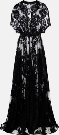 Norma Kamali Hemdblusenkleid aus Spitze