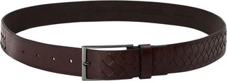 HUGO BOSS G&uuml;rtel f&uuml;r Herren, geflochten, Leder (Dunkelbraun)