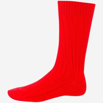 ANT45 Mens Virginia Cashwool Socks Red Wool