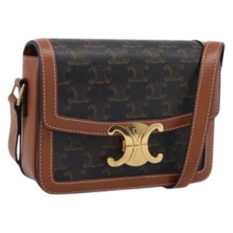 Celine Sac bandouli&egrave;re vintage Pre-owned en PVC - Femme - Pre-owned - Brun - Taille: ONE Size