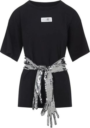 Maison Margiela Femme, Tops, Noir, Taille: 38 FR T-Shirt
