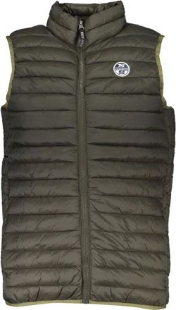 North Sails Homme, Vestes, Vert, Taille: 2XL Veste sans Manches Verte avec Poches et Logo