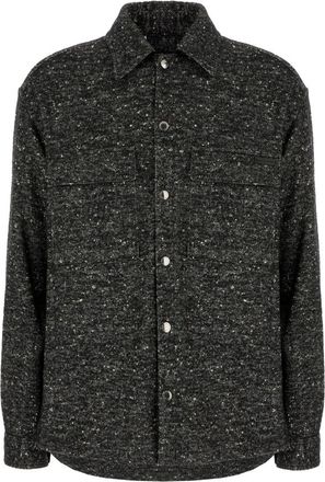 Dolce & Gabbana Homme, Chemises, Gris, Taille: XL Chemise en m&eacute;lange de laine