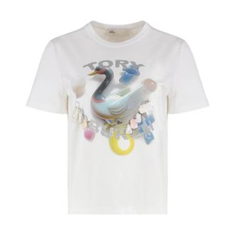 Tory Burch Logo-Print T-Shirt - - Tops - Damen - Wei&szlig; - S
