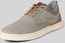 Bullboxer Schn&uuml;rschuhe aus Leder-Mix mit Logo-Pr&auml;gung