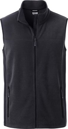 James & Nicholson Herren Workwear Fleece Outdoor Weste, Grau (Carbon/Black), XXXX-Large