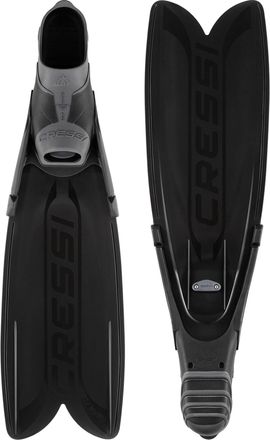 Cressi Gara Turbo Flex Fins Black 44/45 - Leichte reaktionsfreudige Unisex Flossen modularem Gara System mit austauschbaren Blättern für Tauchen, Apnoe, Spee