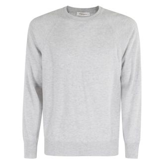 KANGRA Silberner Langarm-Crewneck-Sweatshirt - - Knitwear - Herren - Grau - 3XL