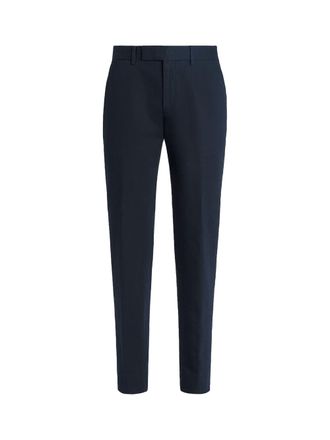 Ermenegildo Zegna Cotton-Linen Chino Trousers - Navy