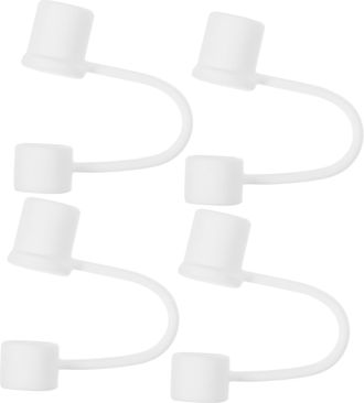 Garneck Strohhalm-zehenkappen-set 4er-pack Strohhalme Für Trinkbecher Silikon-strohhalmspitzen Für Den Täglichen Gebrauch