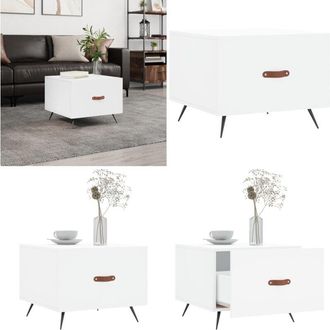 vidaXL Couchtisch Wei&szlig; 50x50x40 cm Holzwerkstoff - Couchtisch - Wohnzimmerstil - Wei&szlig;er Couchtisch - Holzm&ouml;bel - Sideboard - Home & Living