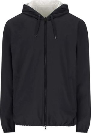 Herno Homme, Vestes, Bleu, Taille: S Veste &agrave; capuche zipp&eacute;e