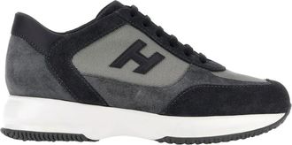 Hogan Low-Top Sneaker - Dynamic Lace-Up Sneakers With Textured Sole - Gr. 10 - in Schwarz - f&uuml;r Damen