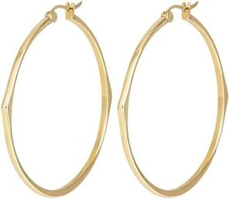 Breil New Tetra TJ3201 Boucles doreilles pour femme en acier IP doré 5,2 cm Fermoir français, 5,2cm, Acier allié, Pas de gemme