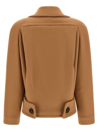 Stella McCartney Double-Breasted Wool Coat - Camel