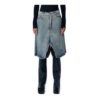 Rick Owens Ausgeschnittener Denimrock - - Skirts - Damen - Blau - W26