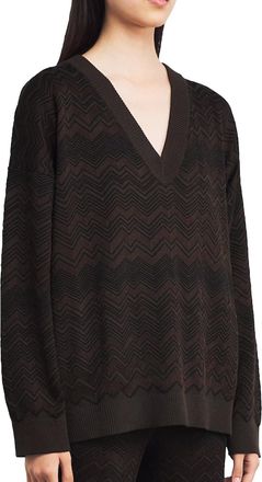 Missoni Zigzag V-Neck Sweater Size M