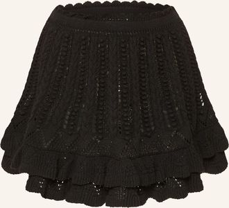 Isabel Marant Marant &Eacute;toile Strickrock Nelle Mit Volants schwarz