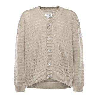 Maison Margiela Homme, Pulls, Beige, Taille: M Cardigan