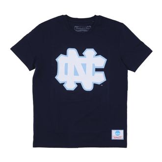 Mitchell & Ness Ncaa Logo Tee Unchee Navy - - Tops - Herren - Blau - XL