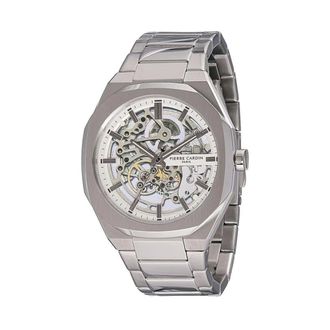 Pierre Cardin Homme, Accessoires, Gris, Taille: ONE Size Montre habill&eacute;e en acier inoxydable avec fonction date