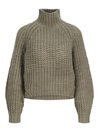 Jack & Jones JACK & JONES Damen Strickpullover Jxkelvy Chunky High Neck Knit Sn, Morel, XS