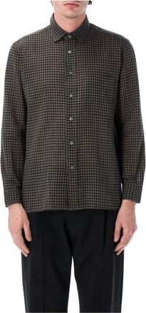 Salvatore Piccolo Homme, Chemises, Noir, Taille: XL Check Shirt