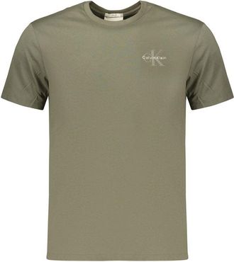 Calvin Klein Gr&uuml;nes Baumwoll-Herren-T-Shirt