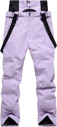 Generic Pantalon de ski coupe-vent chaud et respirant pour femme avec taille &eacute;lastique, violet, XXL