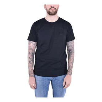 Dondup Regul&auml;res T-Shirt mit Rundhalsausschnitt - - Tops - Herren - Schwarzk - M