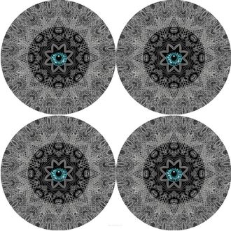 Bertoni Tischsets 4 Stück Aus Filz 4D Filzset Rund Filzuntersetzer Platzsets 33x33x1 cm Look