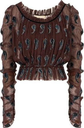 Tory Burch Femme, Blouses et Chemises, Brun, Taille: 36 FR Top