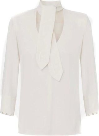 Elisabetta Franchi Femme, Blouses et Chemises, Beige, Taille: 42 FR Viscose Blouse