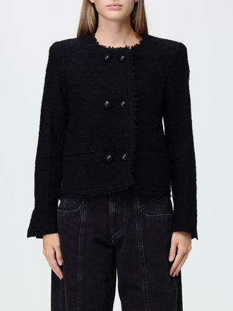 Isabel Marant Kurzer Zweireiher-Blazer aus Wollmischung mit ausgefranstem Saum