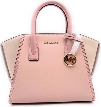 Michael Kors Tasche I Damen I Satchel I Henkeltasche I Schultertasche I Modell: AVRIL I Ros&eacute; I 30x20x12cm (BxHxT) I MK Logo I Gesteppt I Women-Bag