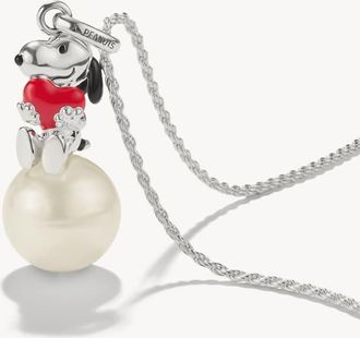 Thomas Sabo Halskette aus Silber mit Snoopy-Anh&auml;nger in Rot